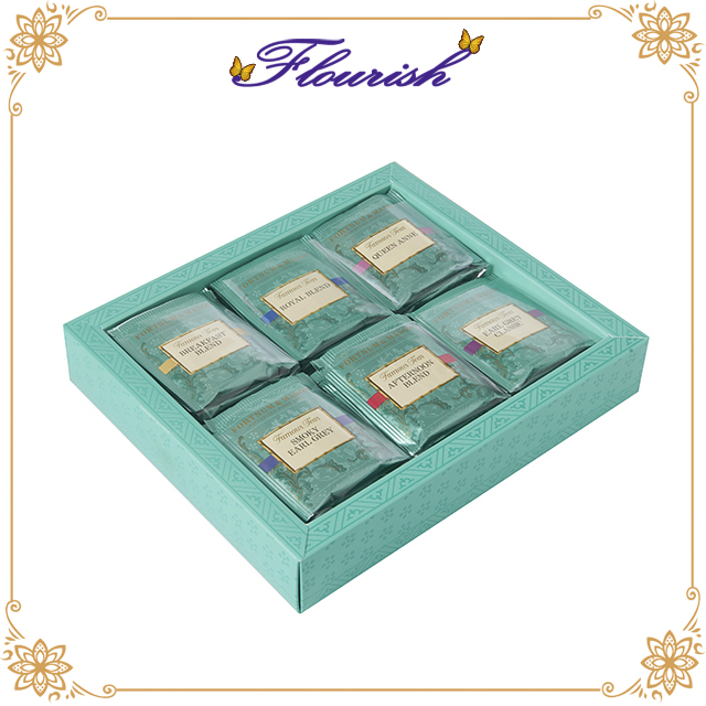 Green Square Cardboard Flower Tea Bag Display Box - Buy Tea Box ...